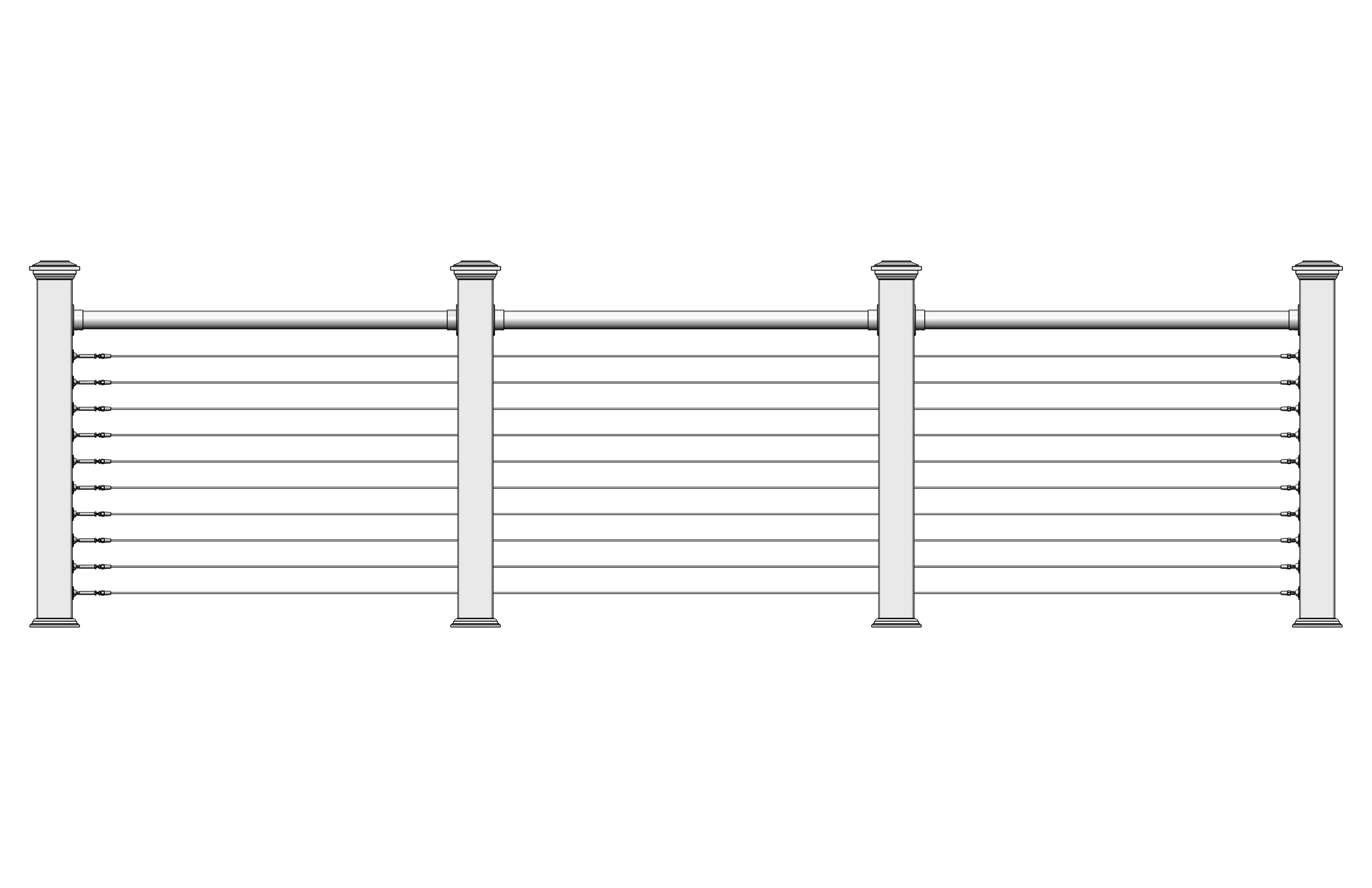 INTEX HAMPTON 3-1/2" FLAT LEVEL RAIL KIT 8' WHITE PVC RS40350F-8K36 ...
