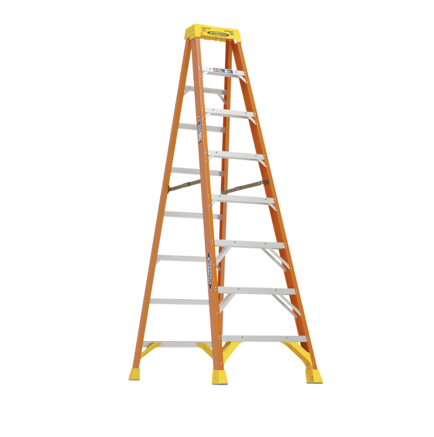 WERNER FIBERGLASS TYPE II 225# 6' STEP LADDER 5906 | Step Ladder ...