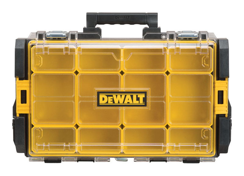 DEWALT TOUGHSYSTEM 2.0 STACKABLE 1/2 SIZE ORGANIZER W/CLEAR LID ...