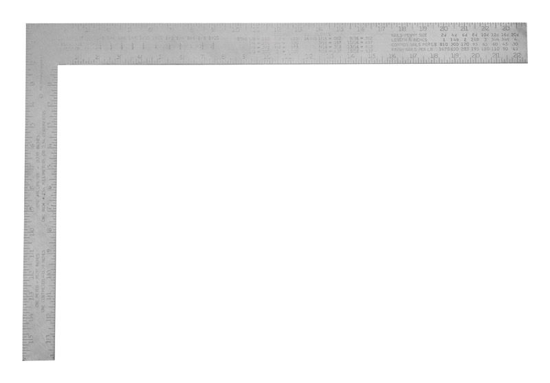 STANLEY RAFTER SQUARE 24"X2" ALUMINUM 45-011 | Framing Squares ...