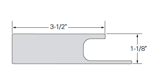KLEER PVC MOULDING HISTORICAL SILL NOSE 2-1/32"X1-3/4"X16' K7650 ...