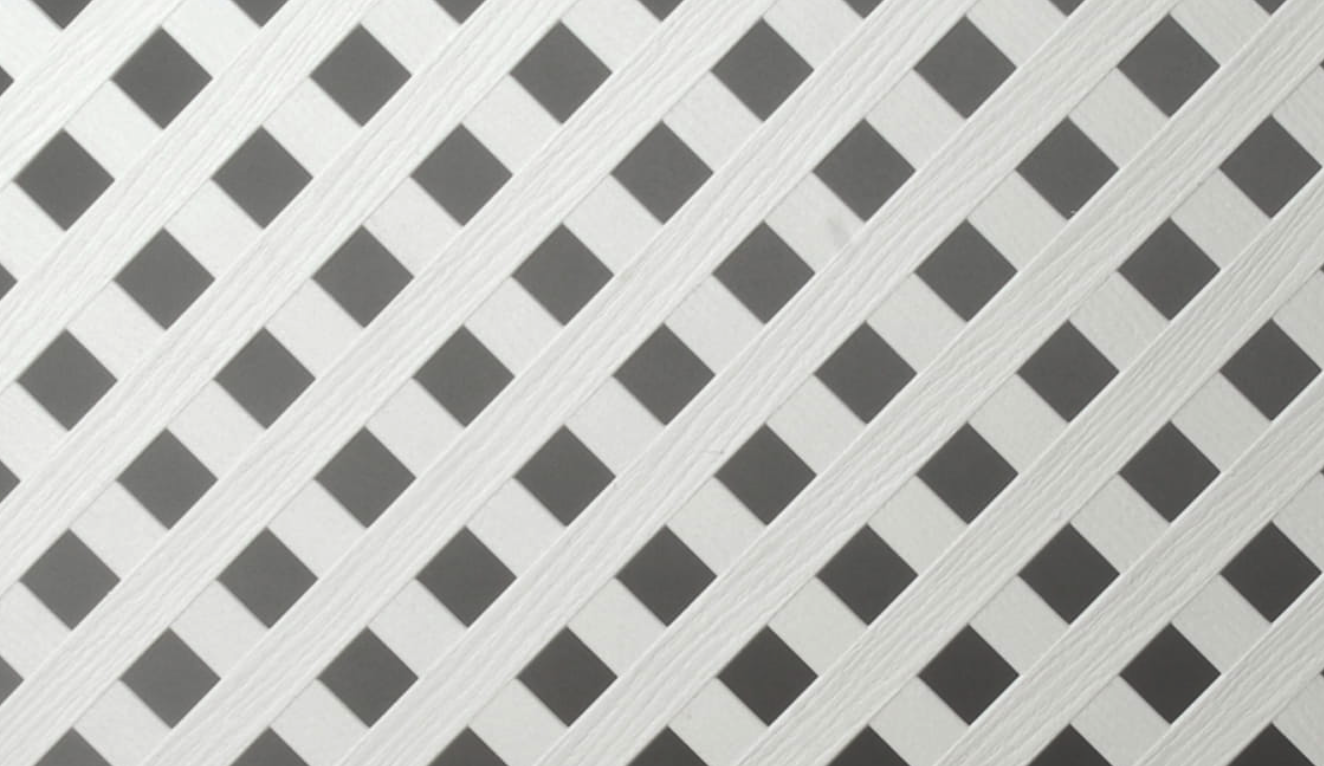 PERMALATT 1" SQUARE GRID DURASHELL VINYL LATTICE 1/2"X4'X8' | Vinyl ...