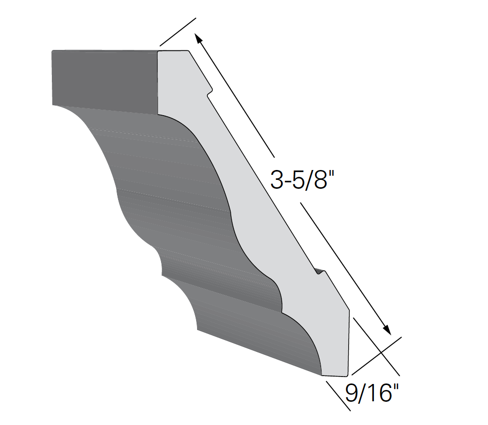 KLEER PVC MOULDING HISTORICAL SILL NOSE 2-1/32"X1-3/4"X16' 7650R16 ...