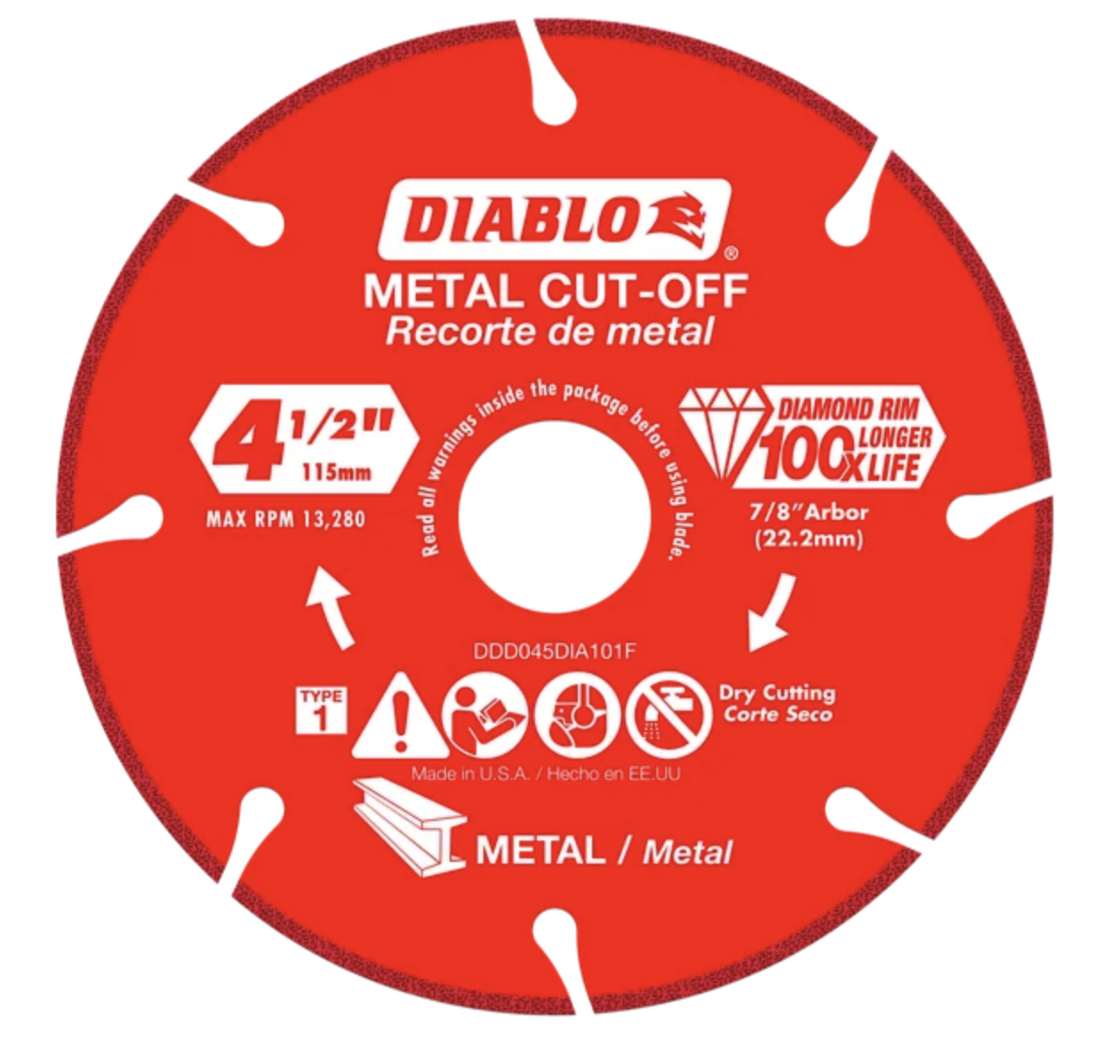 FREUD DIABLO STEEL DEMON 12" METAL HIGH SPEED CUT OFF DISC ...