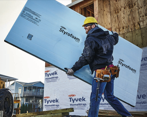 DUPONT SCOREBOARD 1" 4X8 BLUE/GRAY ST100 XPS 25PSI STYROFOAM R5 | Blue ...