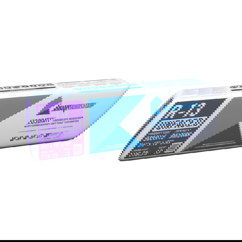 KNAUF UNFACED BATT 3-1/2"X15"X93" R15 HIGH DENSITY 77.5 SQFT 8PCS ...