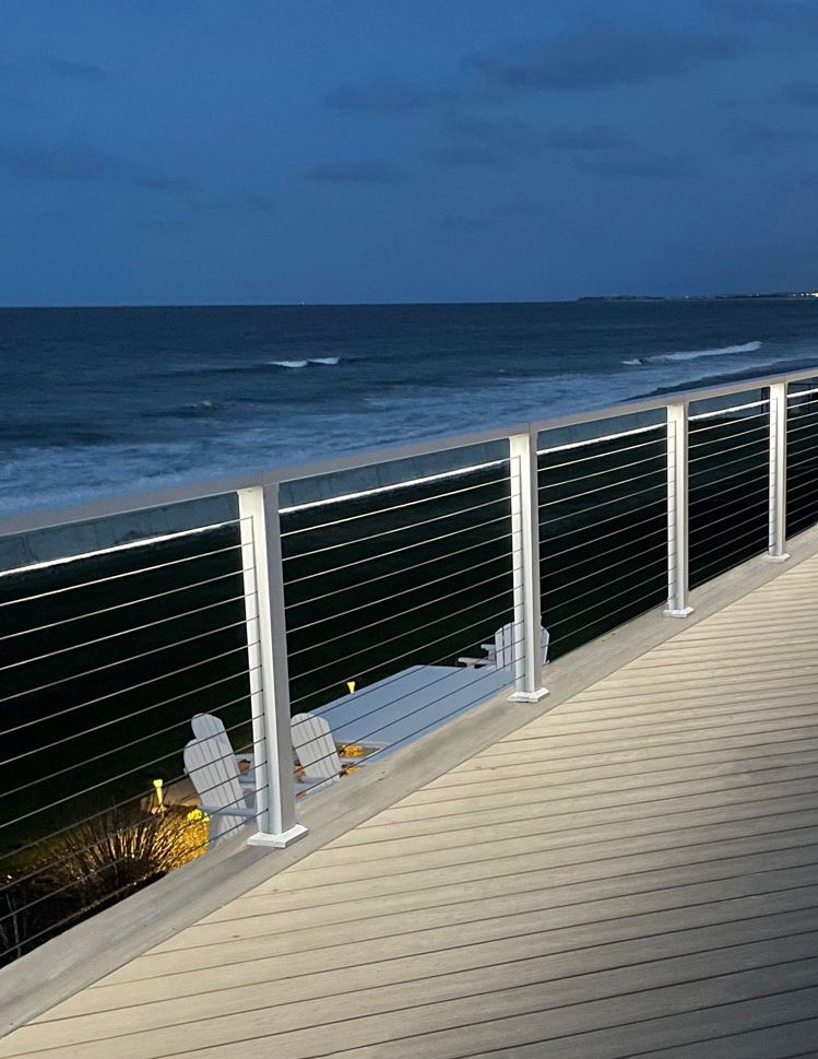 RDI ENDURANCE 6'X36" LEVEL RAIL KIT SQUARE BALUSTER WHITE VINYL ...