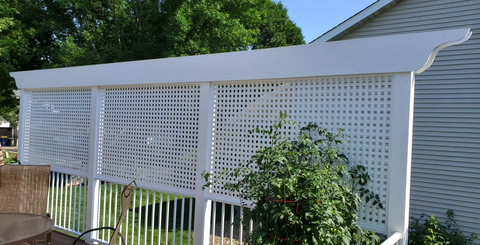 PERMALATT 1" SQUARE GRID DURASHELL VINYL LATTICE 1/2"X4'X8' | Vinyl ...