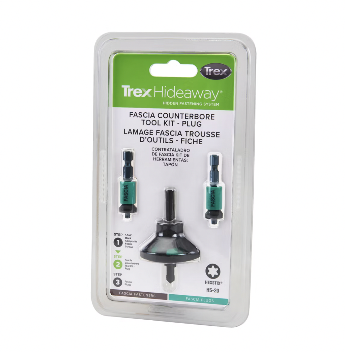 TREX DECKING PLUG SCREW 2-1/2" BLACK W/DEPTH SETTER BIT 350CT/100SQFT ...