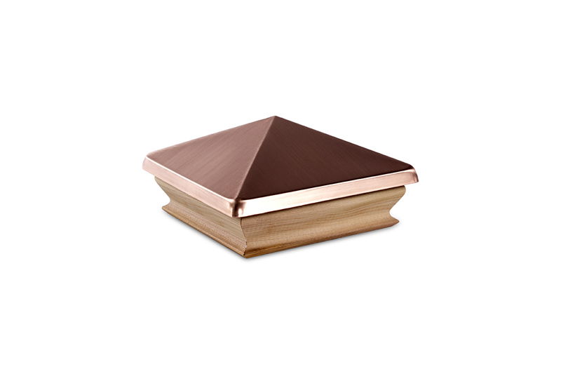 WOODWAY CEDAR PYRAMID COPPER TOP 4"X4" SMALL CAP POST TOP W8701388 ...