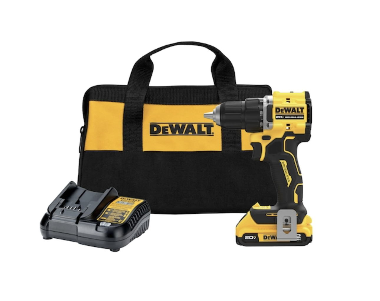 DEWALT 1/2"DRILL DRIVER & 1/4"ATOMIC IMPACT DRIVER 20V MAX XR BRUSHLESS ...