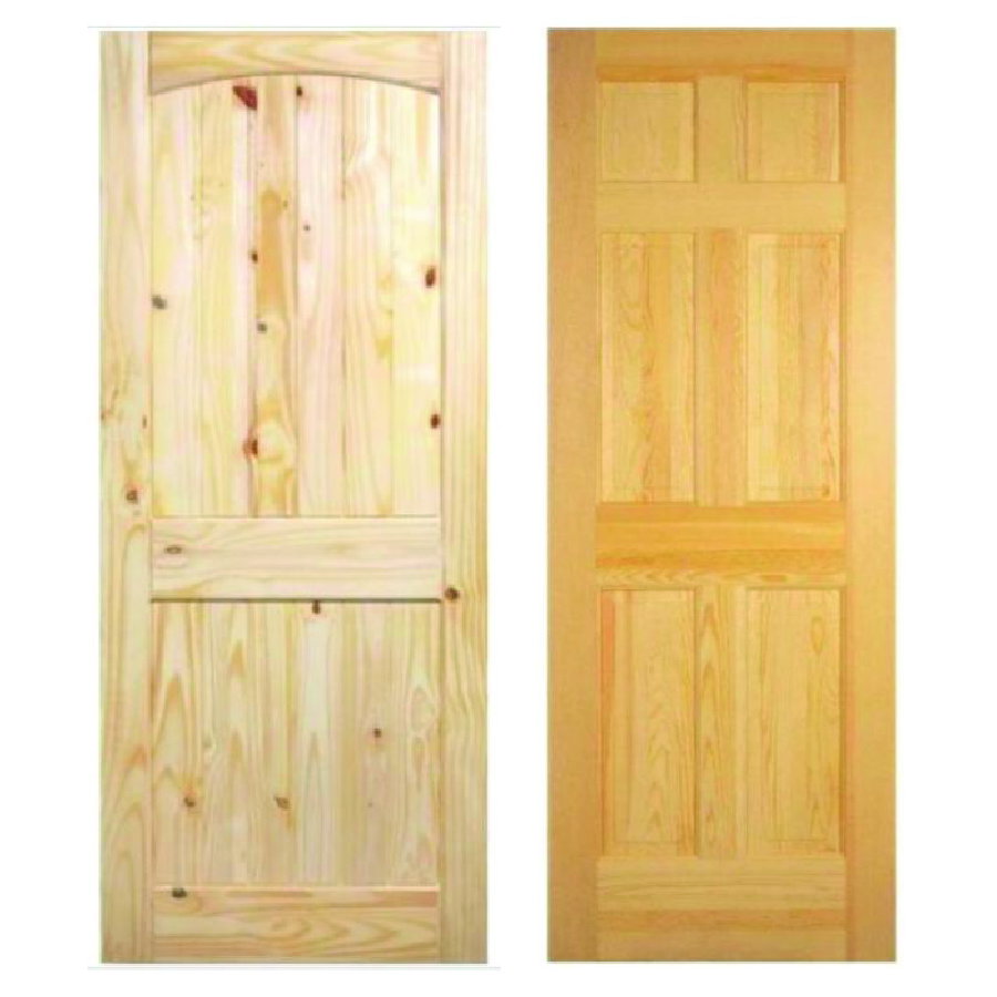 KP22V 1-3/8 PREHUNG 2/6 6/8 2-PANEL RH BLACK HINGES KNOTTY PINE | Stock ...