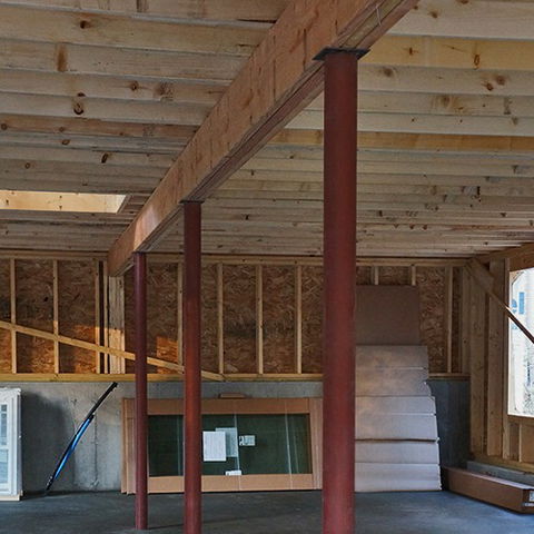 LALLY COLUMN WITH PLATES 3-1/2"X8' 92LB B0806 | Lally Columns & Anchor ...